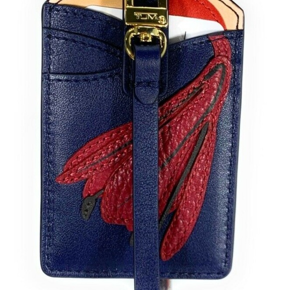 Tumi | Accessories | Tumi Key Ring Leather Card Case Orchid Charm ...